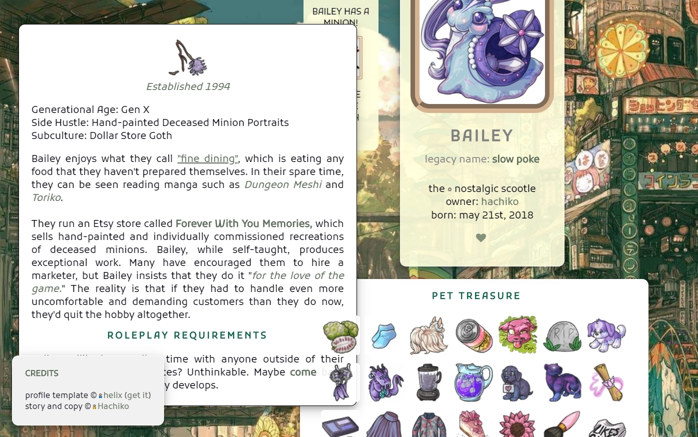 One of the pets I adopted finally has a complete profile. : r/subeta