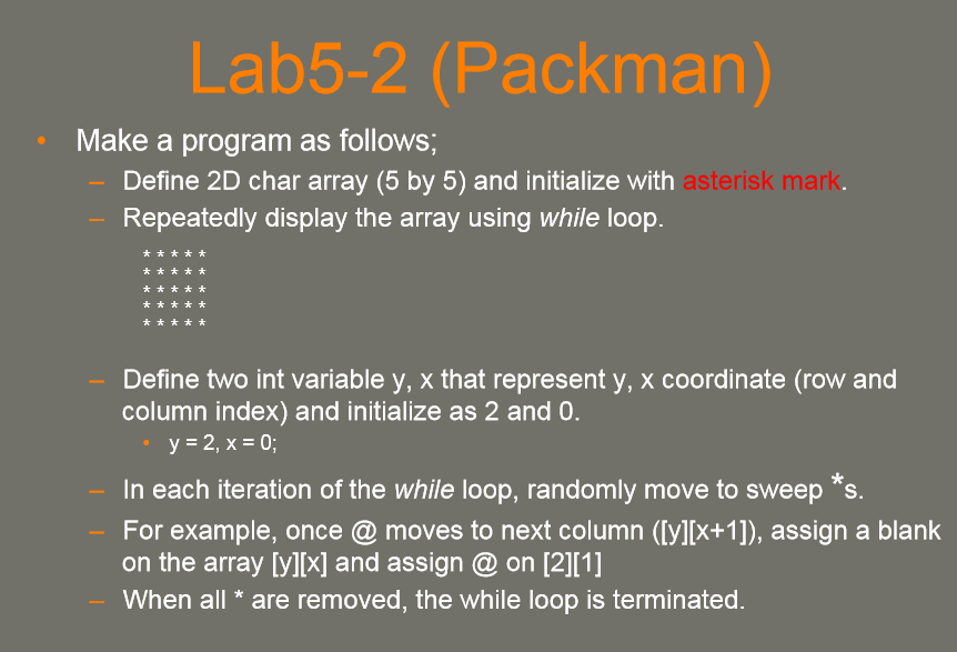 Solved Lab5 2 Packman Make A Program As Follows Define 2d