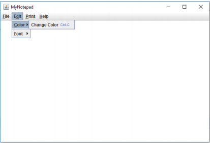 Solved 1. Write a simple Notepad application. (20 pts). a. | Chegg.com