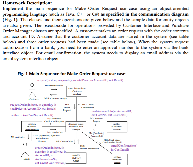 Homework Description: Implement the main sequence for | Chegg.com