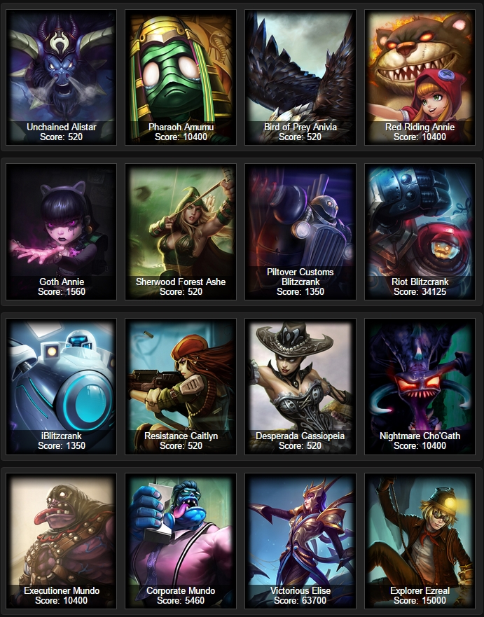 Euw diamond 5, 74 skins, 14 rare skin, 20 rune page, 149.000PI - EpicNPC