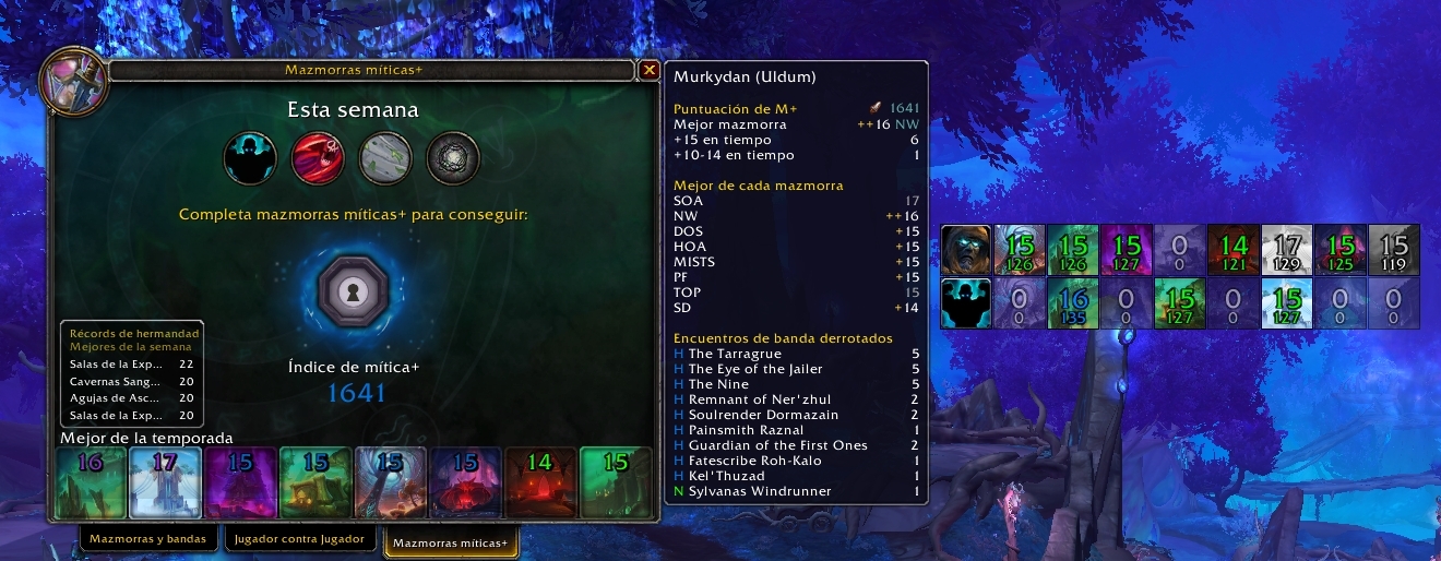 Mythic + Key Levels para mostrar toda la información de las Míticas ...