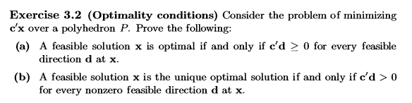 Solved consider the problem of minimizing c'x over a | Chegg.com