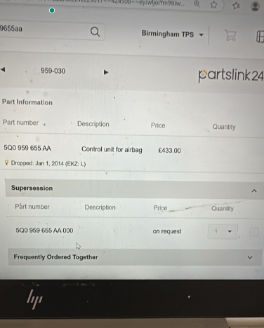 Install replacement airbag module | Ross-Tech Forums