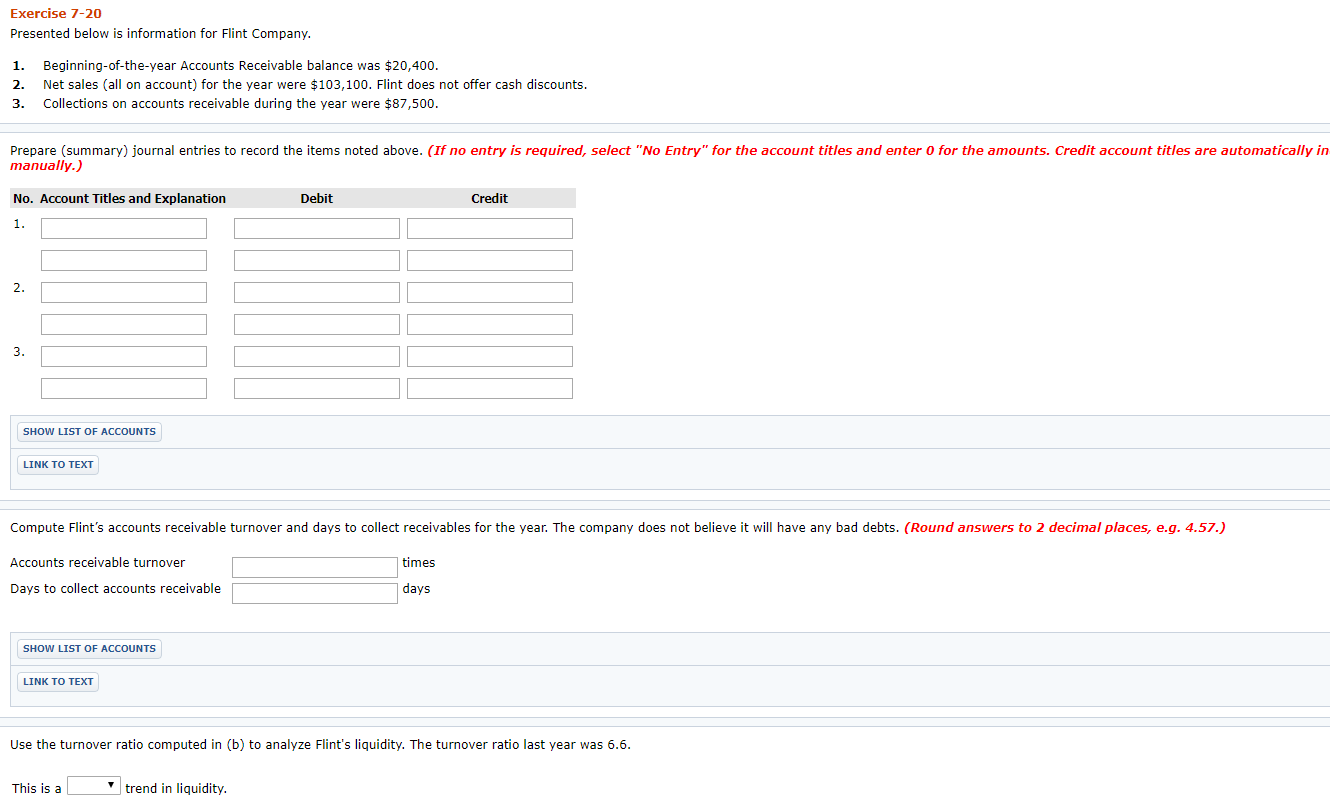 Solved Exercise 7-20 Presented below is information for | Chegg.com