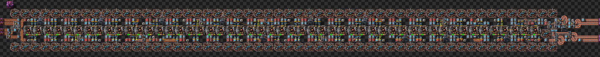 Tileable High Length Beaconed Smelters W Productivity Modules R Factorio
