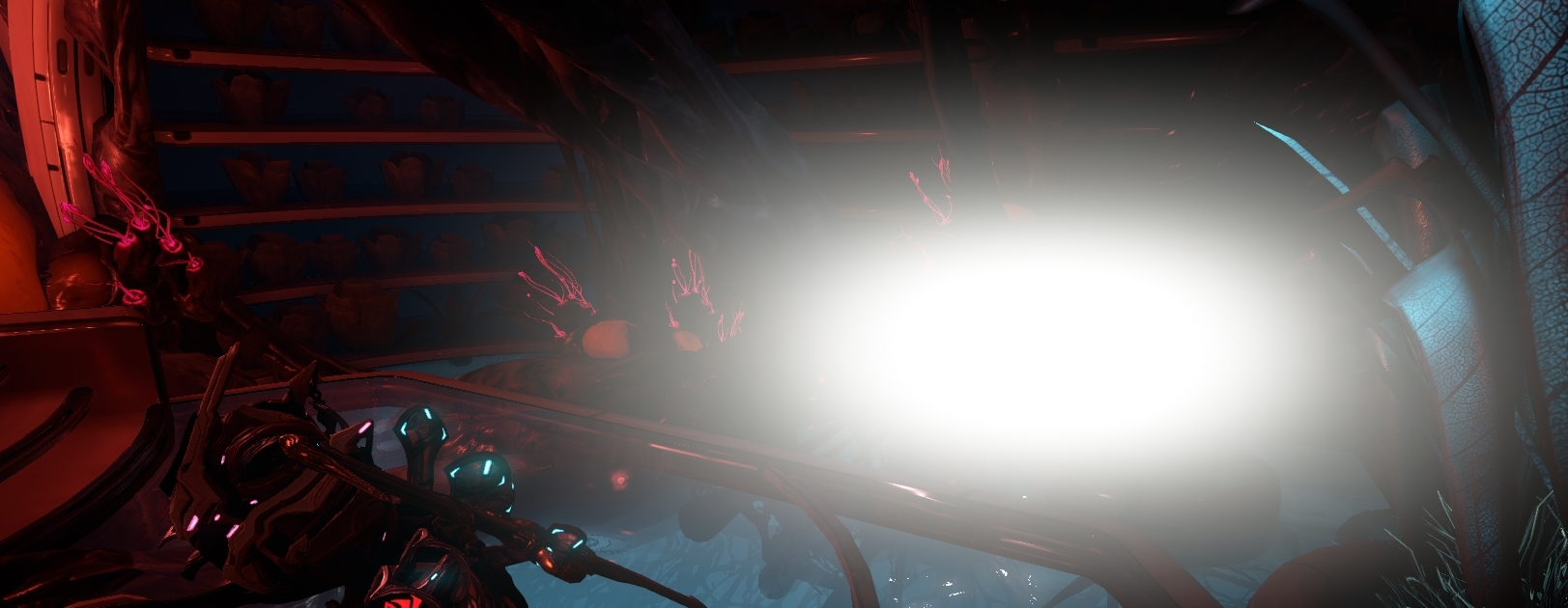 Helminth Infirmary - GIANT spotlight on one wall completely washing out ...