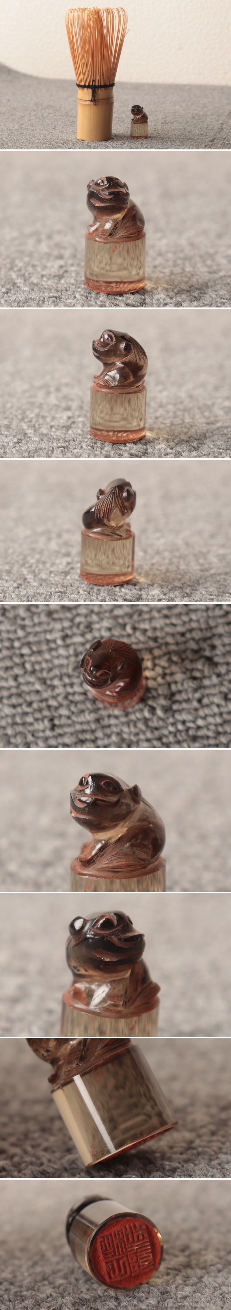 代購代標第一品牌－樂淘letao－【氷】中国美術 天然本水晶 獅子紐 印材 印章 書道具 文具 E599