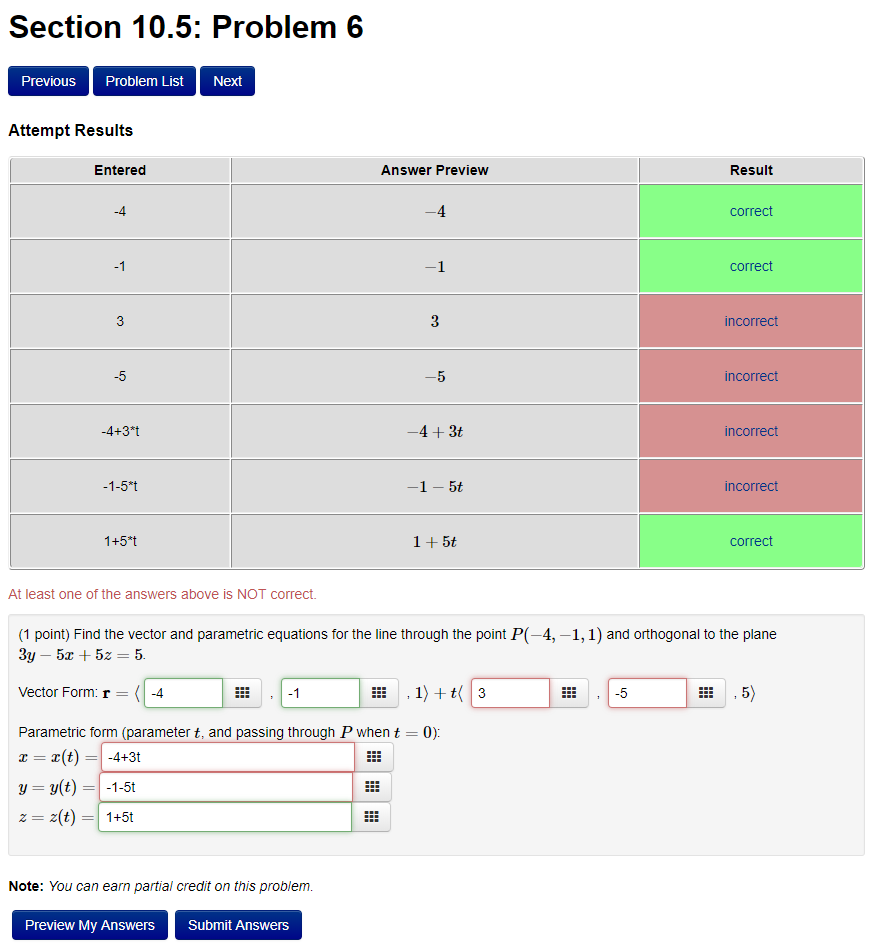 Solved Section 10.5: Problem 6 PreviouS Problem List Next | Chegg.com
