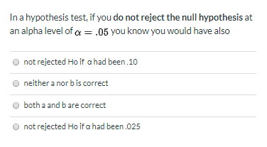 Solved In a hypothesis test, if you do not reject the null | Chegg.com