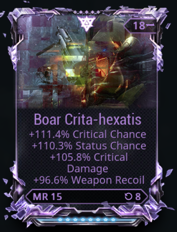 WTS Boar Riven (CC, CD, SC, Negative) - Trading Post - Warframe Forums