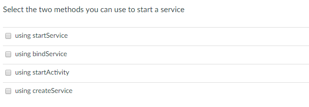 Solved Select the two methods you can use to start a service | Chegg.com