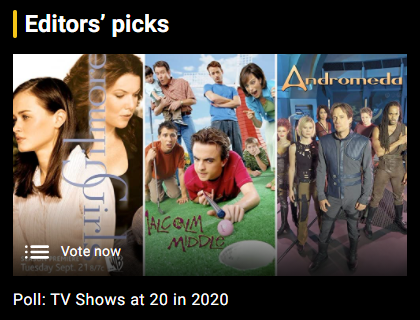 ‎Live Poll: TV Shows at 20 in 2020 | IMDb Community Forums