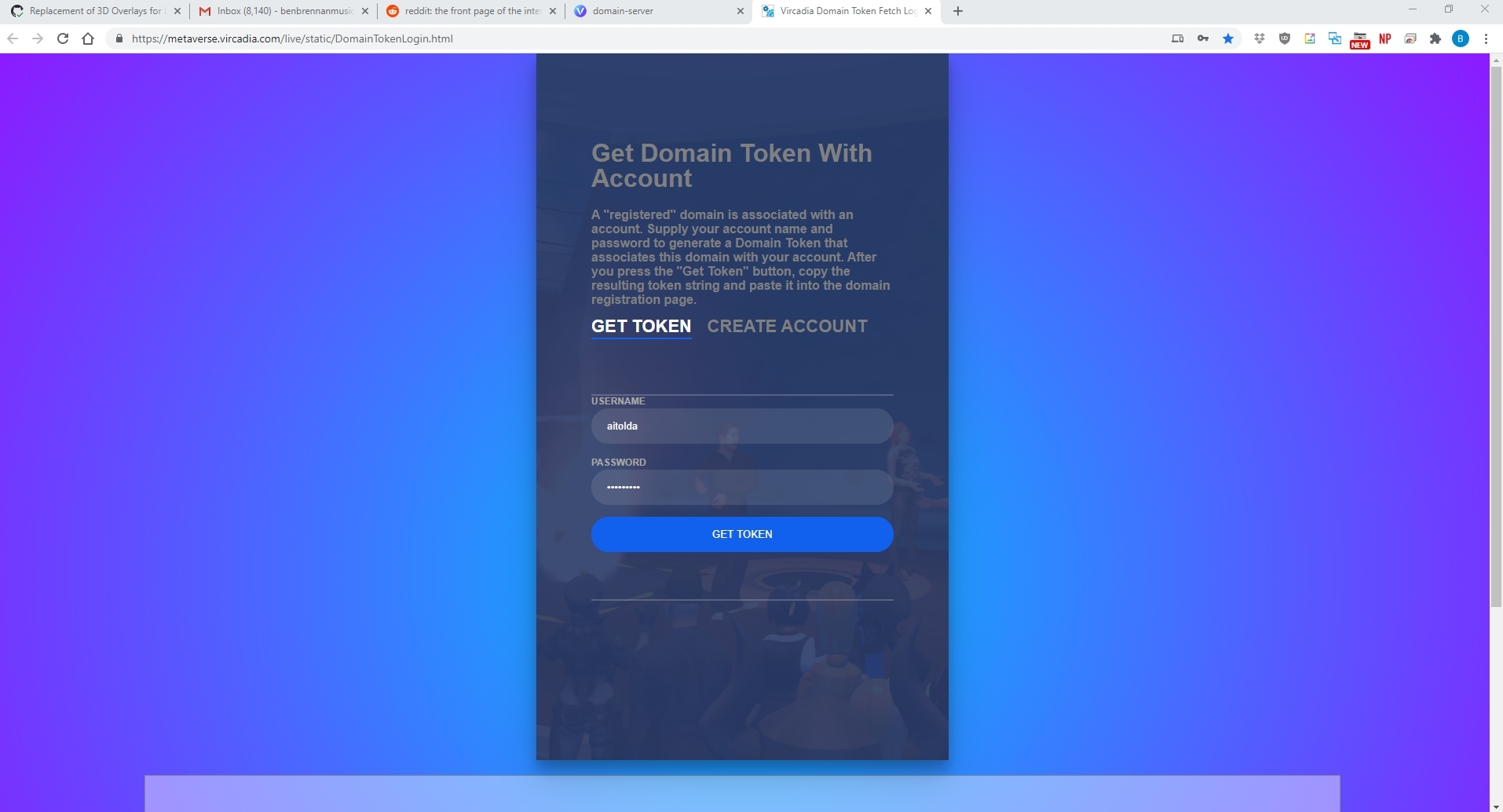 Domain token isn't readily visible · Issue #5 · vircadia/vircadia ...