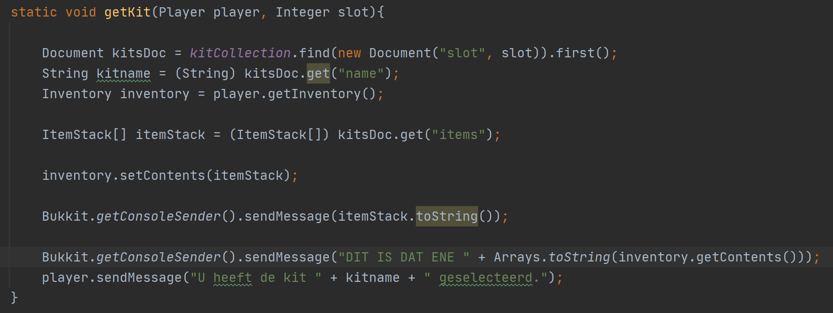 1.13.2 - Cannot cast String to Itemstack | SpigotMC - High Performance Minecraft