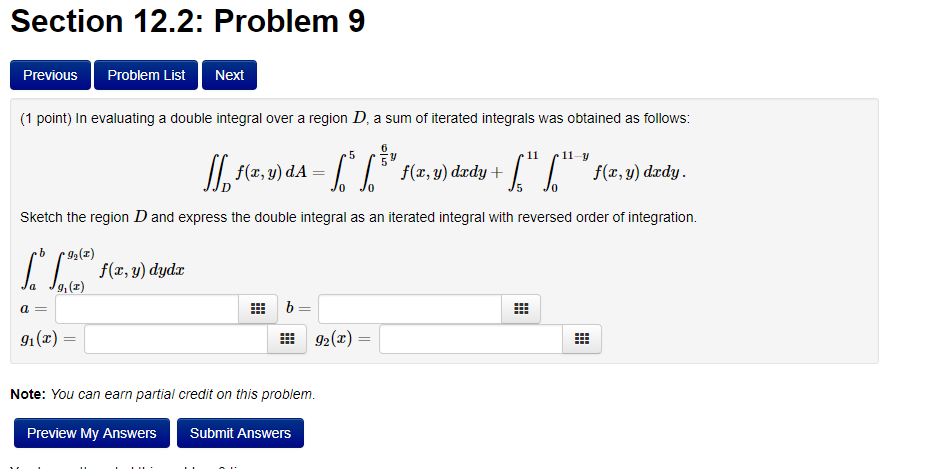 Solved Section 1Probllemn PreviouS Problem List Next (1 | Chegg.com
