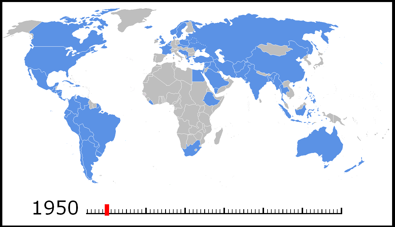 Flags of the United Nations, 1950 : r/vexillology
