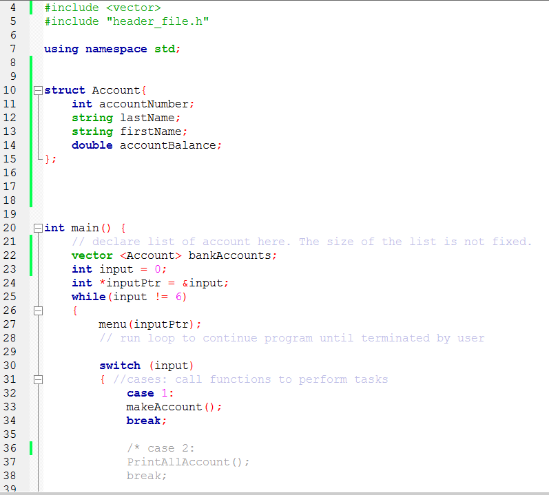 Solved Create a vector of the bank accounts. Each element of | Chegg.com