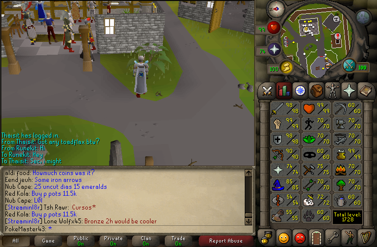 [OSRS] Max Combat 99 Attack/def Party (Details) - Single Achievements ...