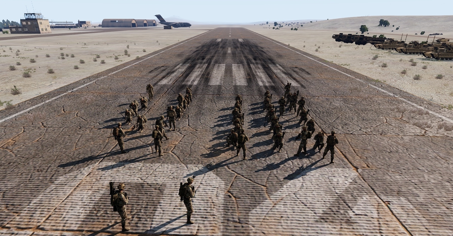 52 players recreating Operation Rhino - Airfield seizure : r/arma
