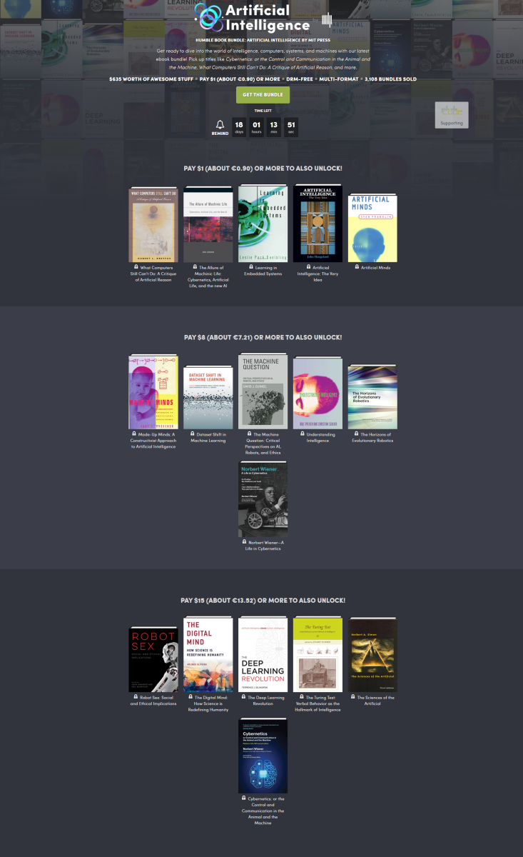 [Conjunta Humble Bundle Books] Artificial Intelligence by MIT Press - Forocoches