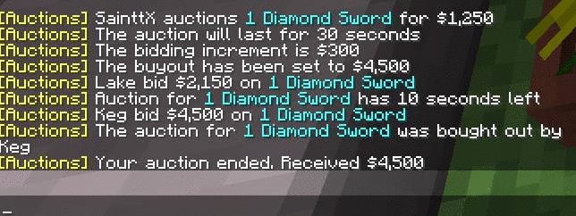 Auctions | SpigotMC - High Performance Minecraft Community