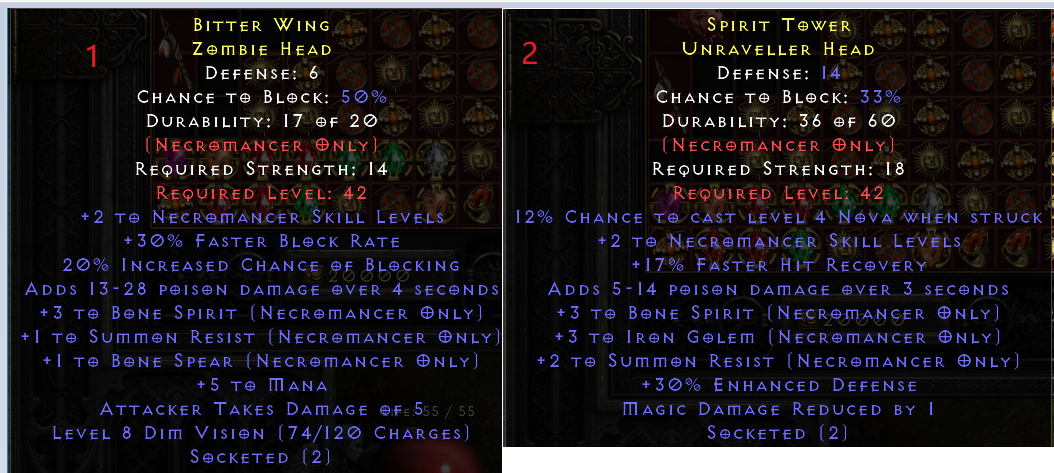 Xh23 Nec Head 5 Bone Spirit Deflecting 2sox Etc - Topic - d2jsp