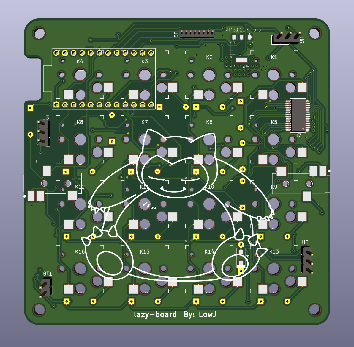 GitHub - lowJ/lazy-board: 4x4 Fully customizable keypad with mechanical ...