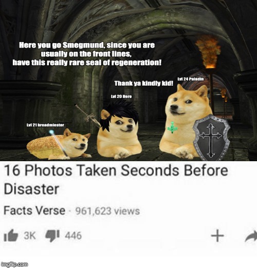 Le low effort shitpost made with imgflip and a JRPG 3 panel has arrived : r/dogelore