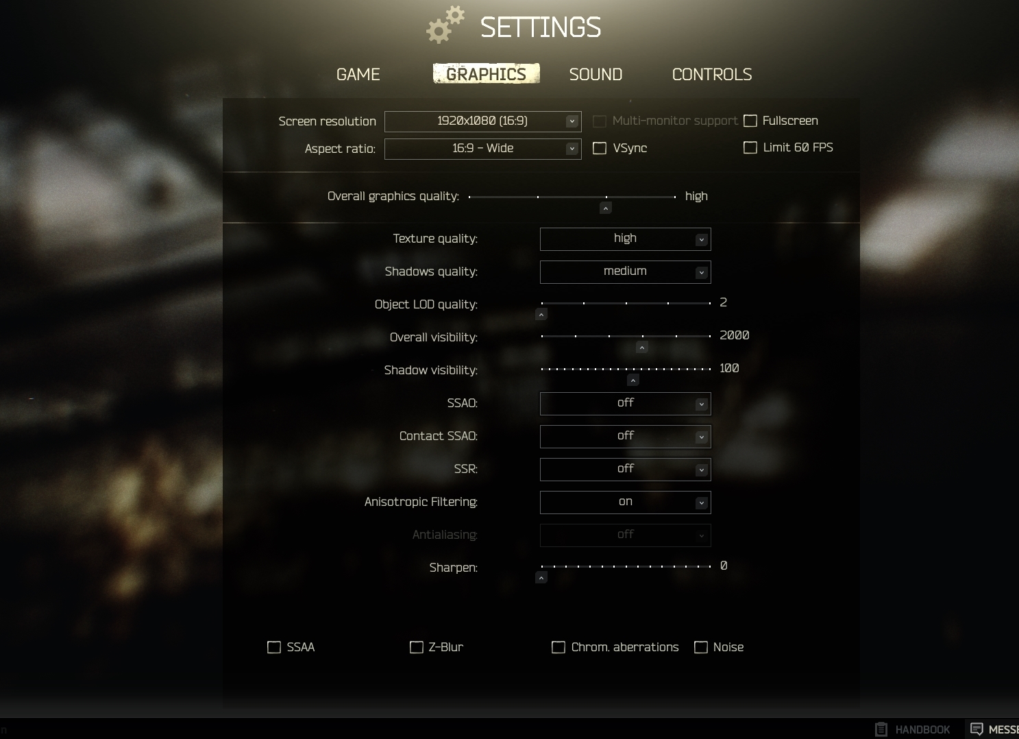 What settings to run : r/EscapefromTarkov
