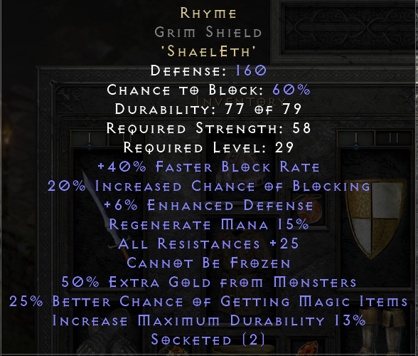 Rhyme Grim Shield High Def - Topic - d2jsp