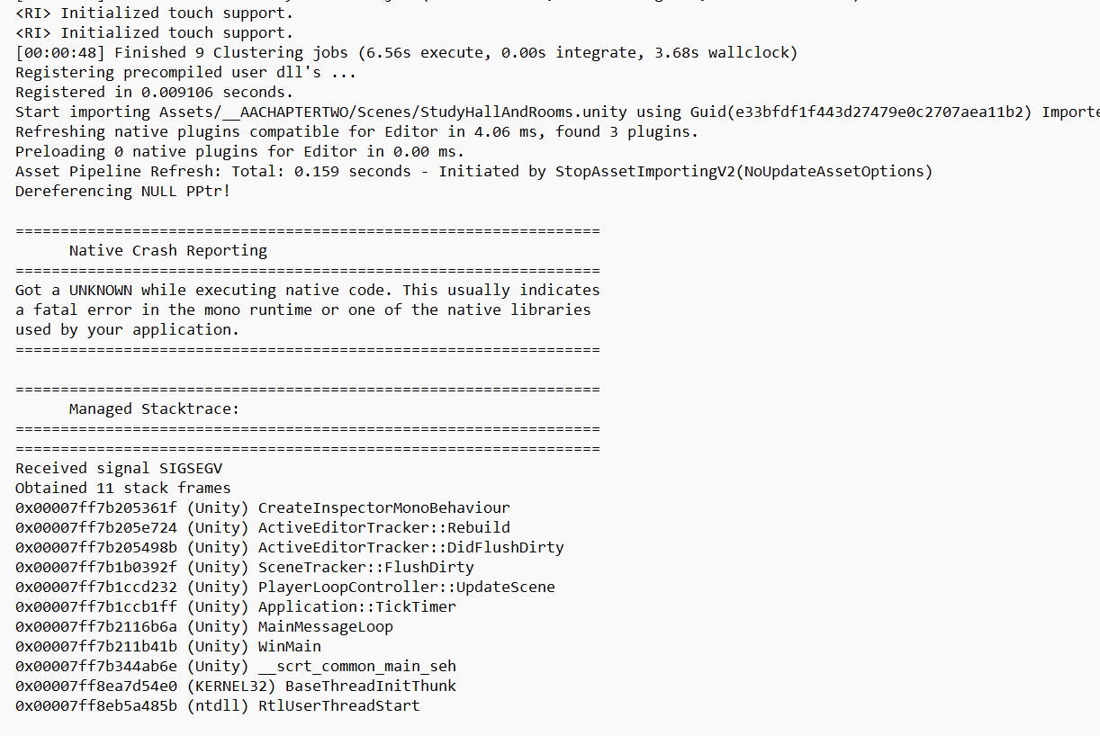 Unity Keeps Crashing When I Duplicate Objects I Had No Other Applications Open Heres The Log 4143