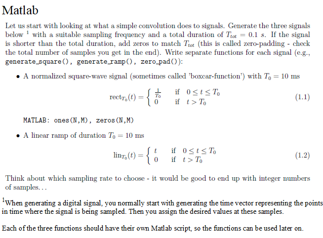 Solved Matlab Let us start with looking at what a simple | Chegg.com