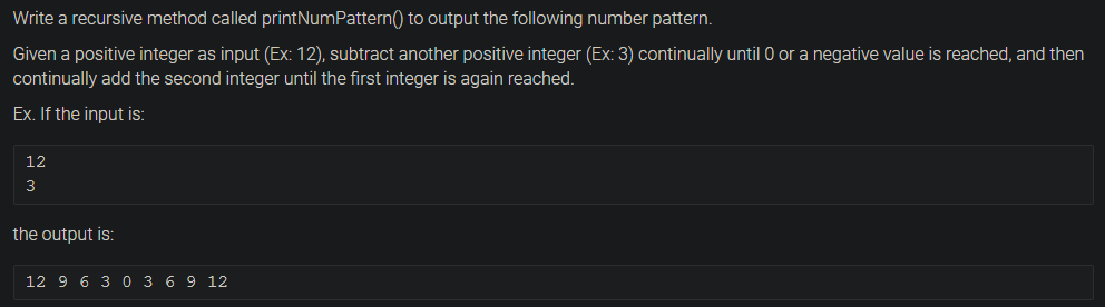 Solved import java.util.Scanner; public class NumberPattern | Chegg.com