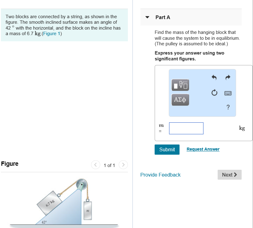 Solved Two blocks are connected by a string, as shown in the | Chegg.com