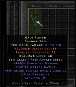 Nice Mld Shadow Bow - Topic - d2jsp