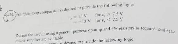 Solved 6-25) Using a general-purpose op-amp, design an | Chegg.com