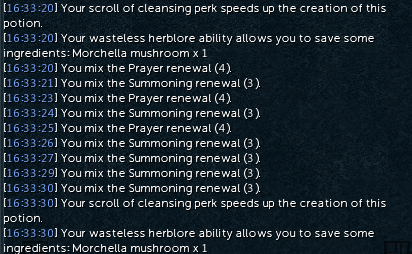 Wrong Chat message While making Prayer Renewal : r/runescape