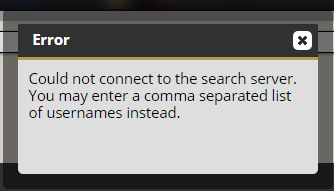 Error: Cannot connect to search server | ProBoards Support