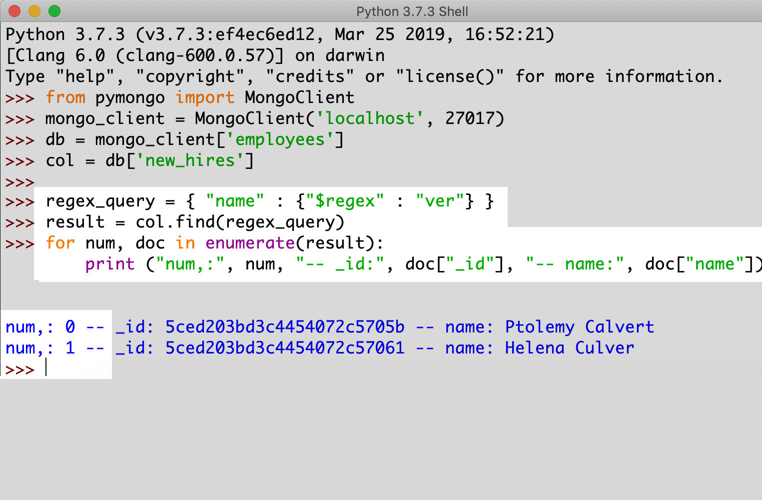 Mongodb Find Where Python Voperwhole