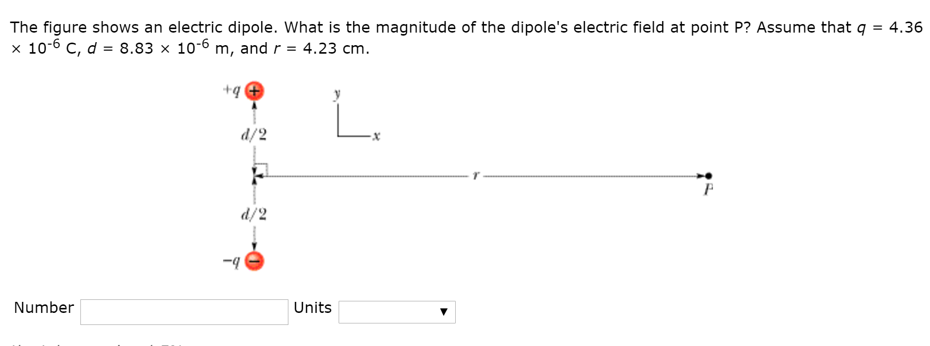 Solved The figure shows an electric dipole, what is the | Chegg.com