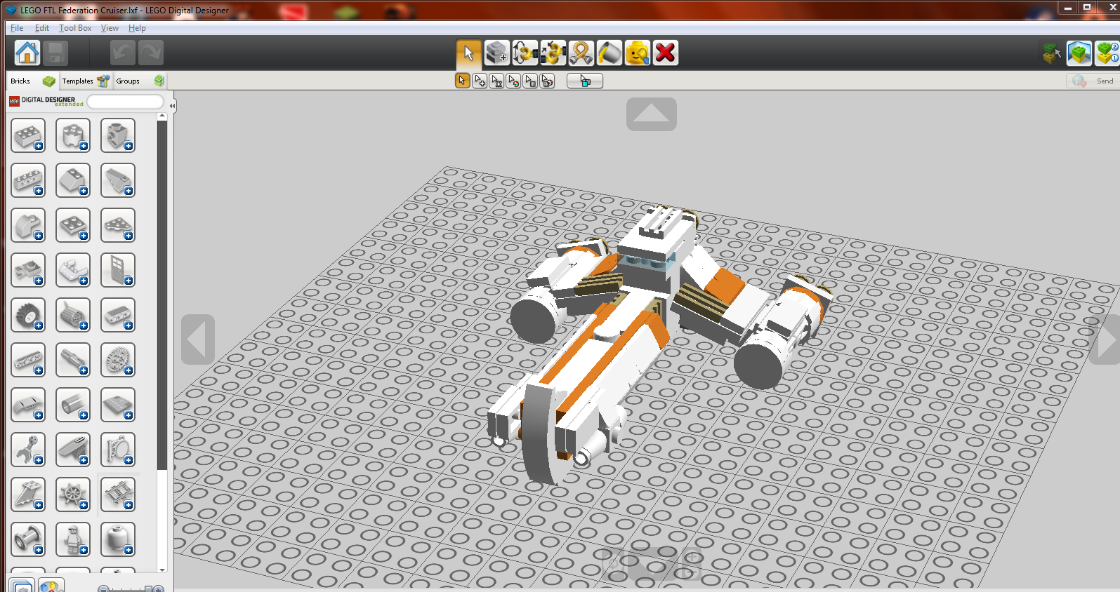 LEGO Federation Cruiser LDD Model, Building Guide and Parts List! : r ...