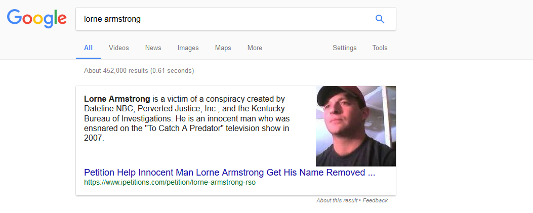 What Comes Up When You Google Lorne | Temple of TCAP