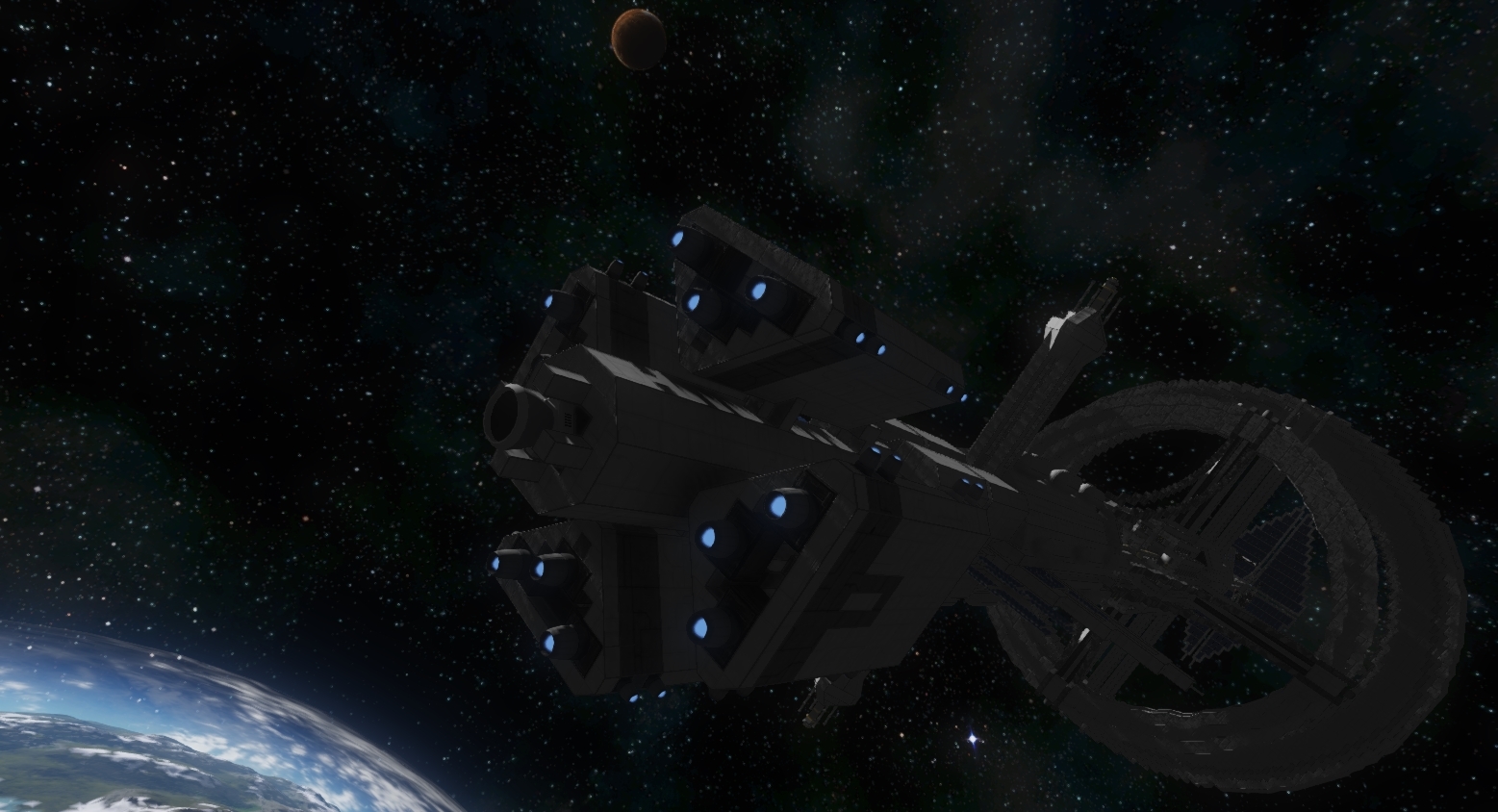 Working on a "mobile space station." : spaceengineers