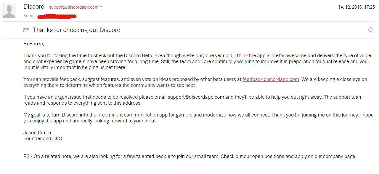 I was just searching my email. But then i fount this! I did not know i ...