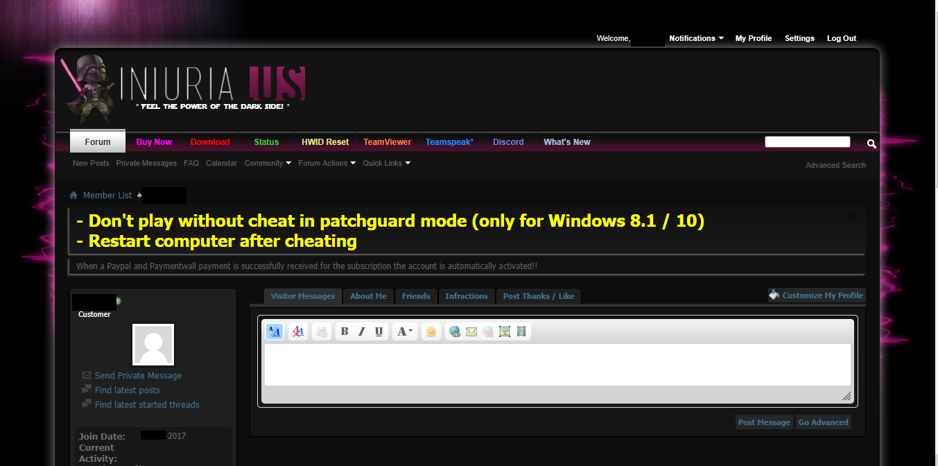 Iniuria | Lifetime | CS:GO CHEAT | Sell & Trade Game Items | OSRS Gold ...
