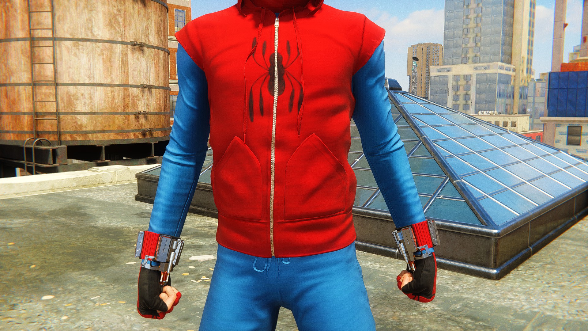 Hooded Homemade Suit Revamp (New Suit Slot) at Marvel’s Spider-Man ...