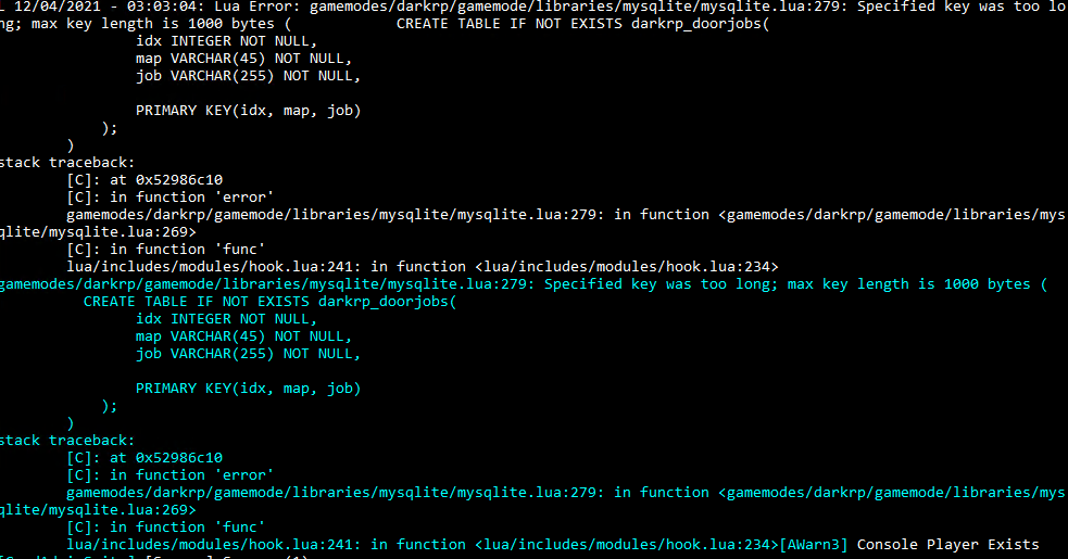 Collation mysql error · Issue #3157 · FPtje/DarkRP · GitHub