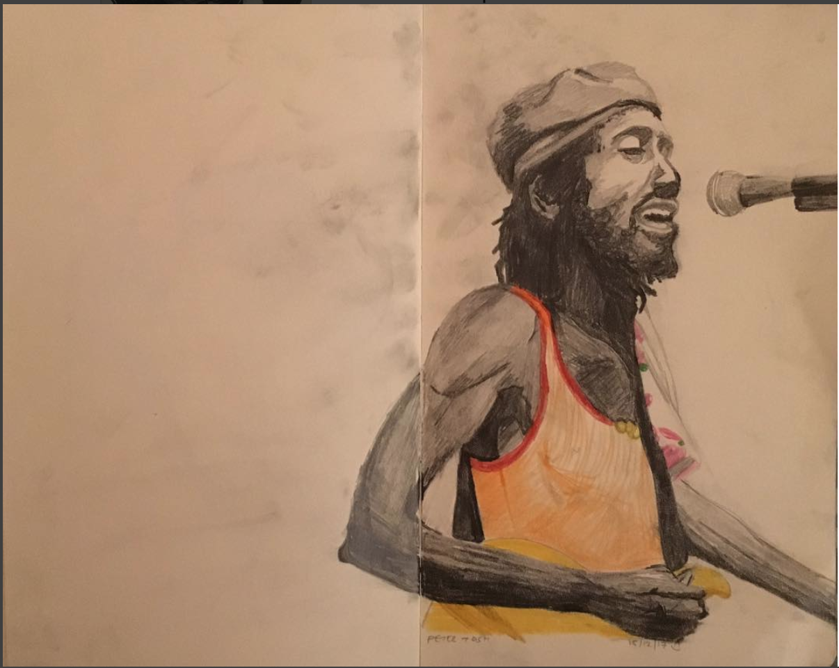 A drawing I did of Peter Tosh, one of my favourite musicians. Feedback ...