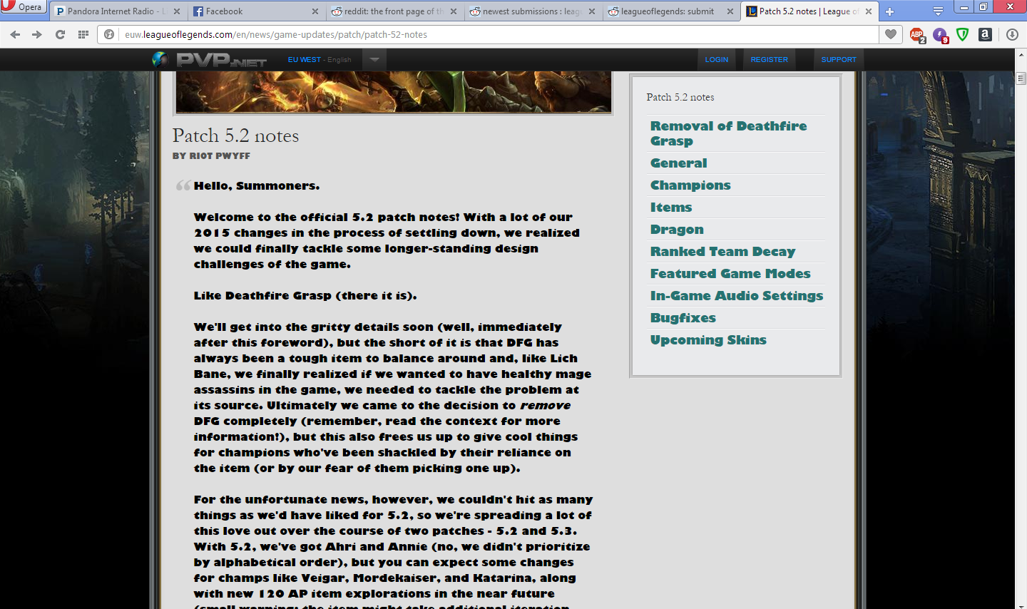 Why is there a different font for opera browsers on the league of ...